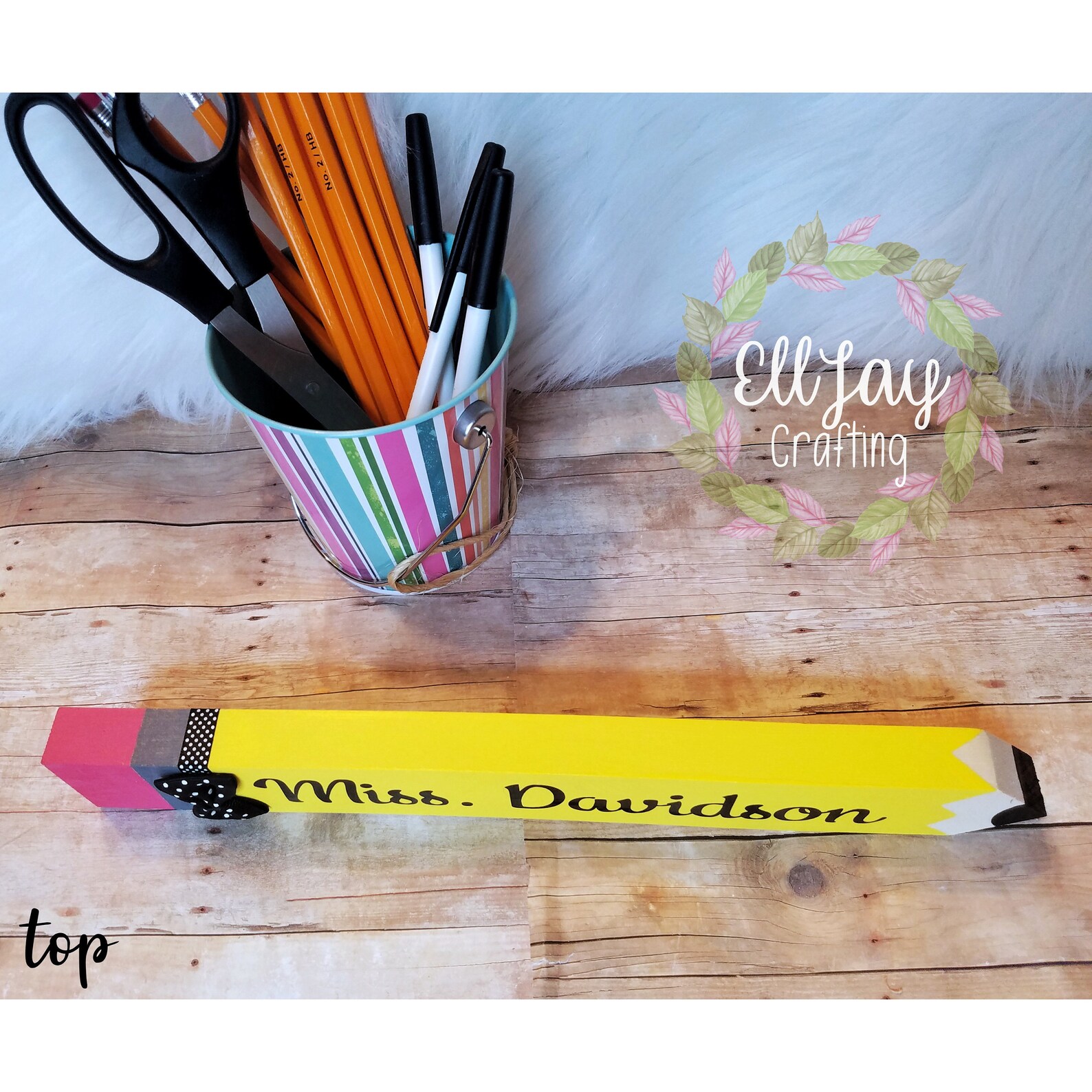 Teacher Pencil Sign Educator Sign Teacher Gift Teacher - Etsy