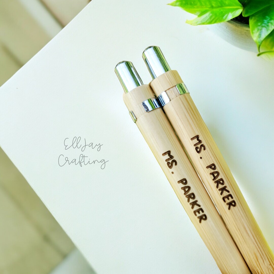 Custom Bamboo Pens, Personalized Pens, 1mm Black Ink, Quick Dry, Smooth ...