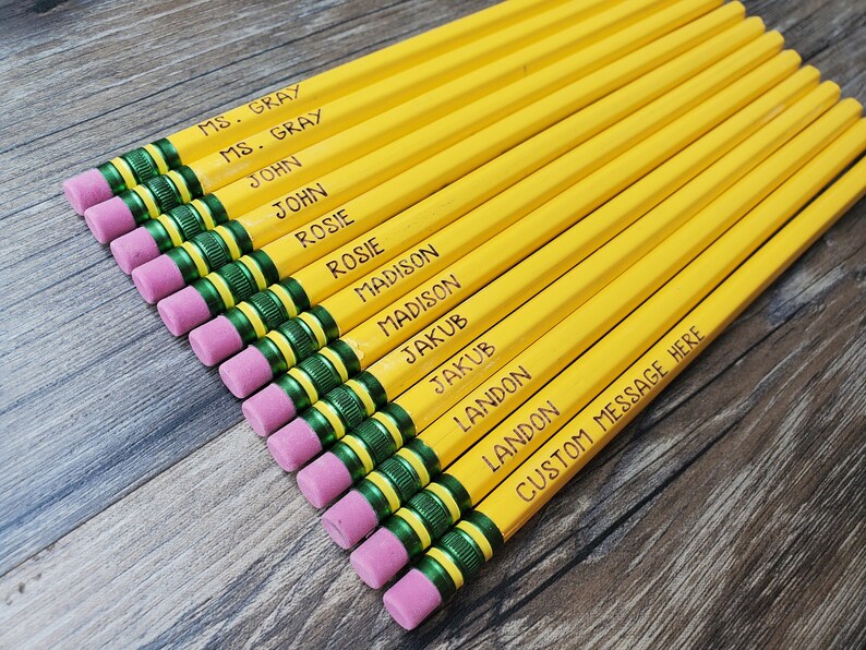 Personalized Pencils Custom Engraved Pencils Back to School - Etsy
