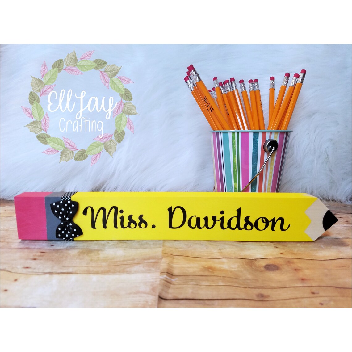 Teacher Pencil Sign Educator Sign Teacher Gift Teacher - Etsy