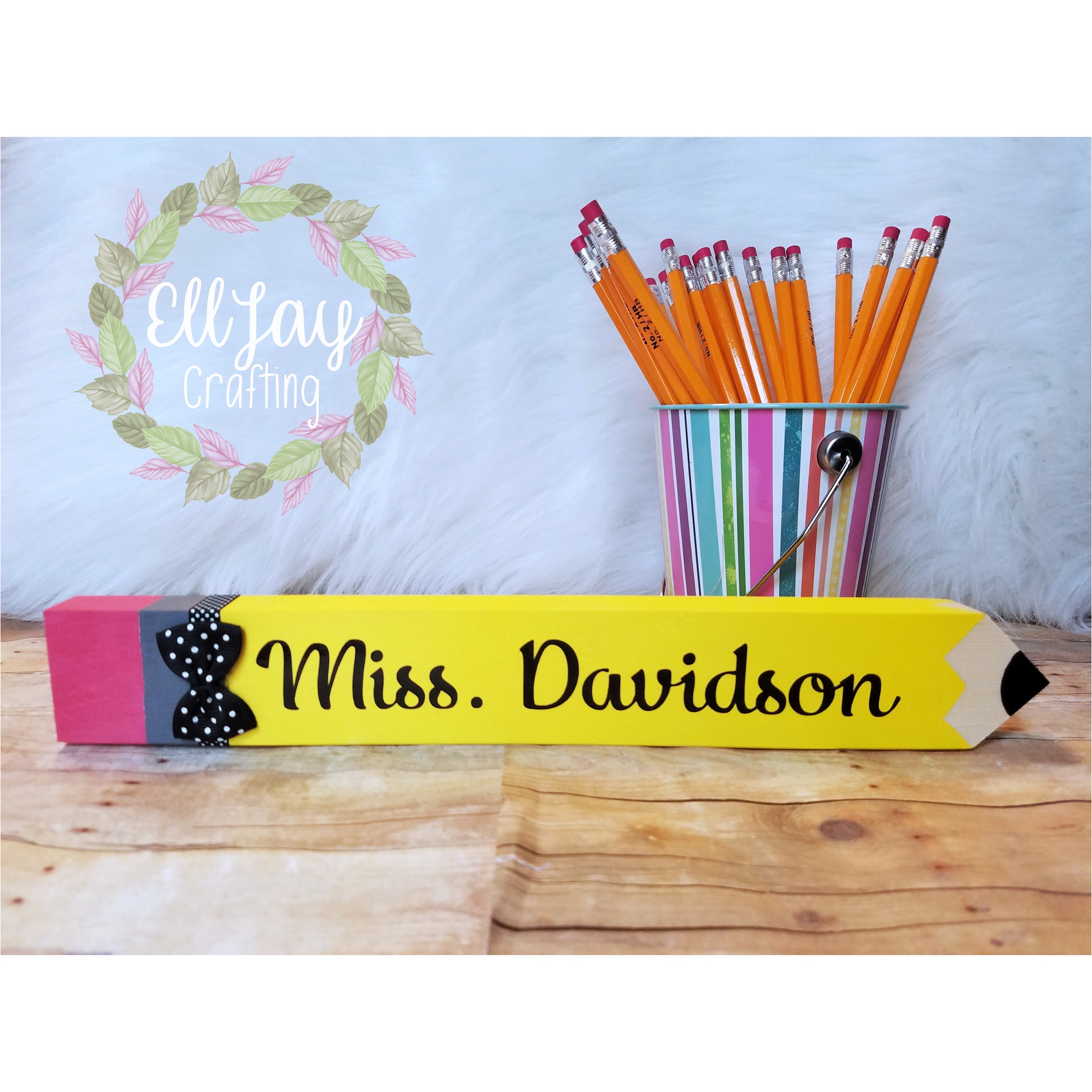 Teacher Pencil Sign Educator Sign Teacher Gift Teacher - Etsy