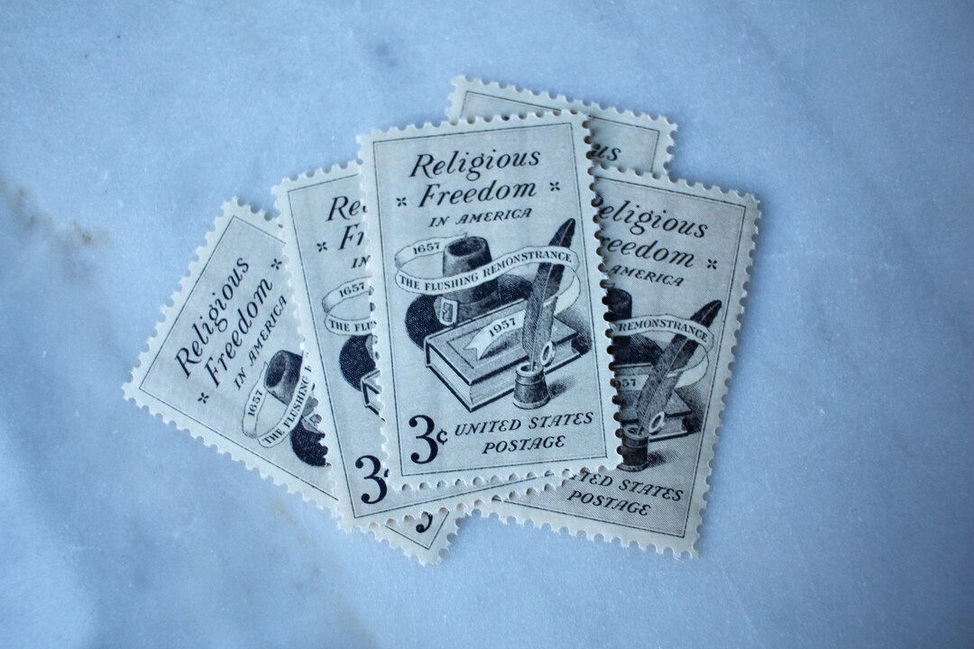 Religious Freedom Stamps | 10 Unused Vintage Postage Stamps | 3 Cents ...