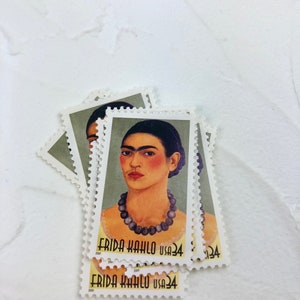 Frida Kahlo Postage Stamps 10 Unused Vintage Postage Stamps 34 Cents ...