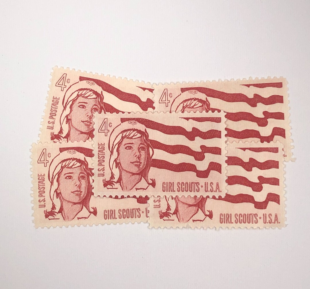Girl Scouts Stamps | 10 Unused Vintage Postage Stamps | 4 Cents | 1962 ...