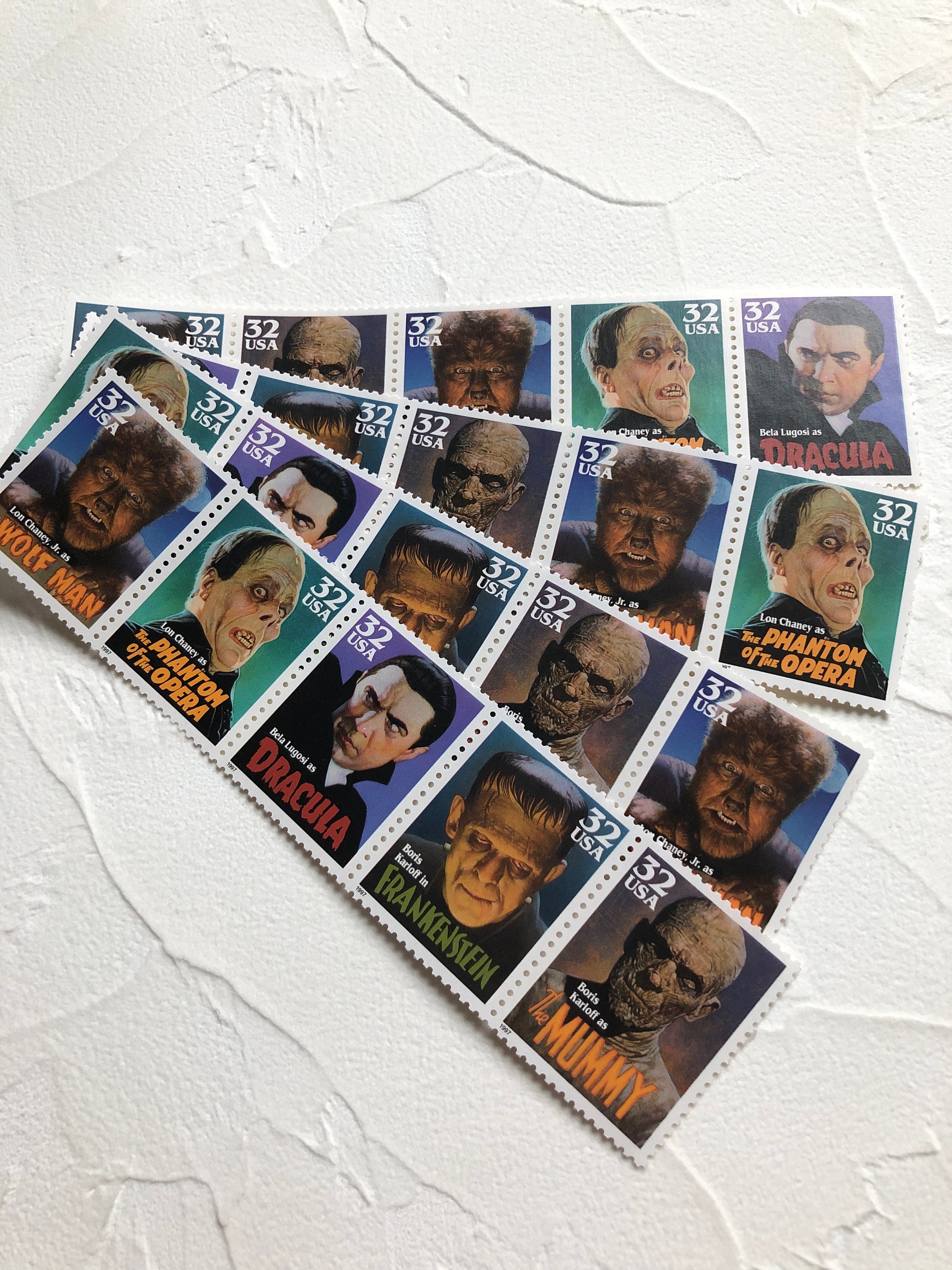 Classic Monster Stamps 5 Unused Vintage Postage Stamps 32 - Etsy