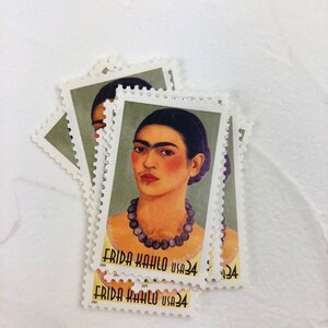Frida Kahlo Postage Stamps 10 Unused Vintage Postage Stamps 34 Cents ...