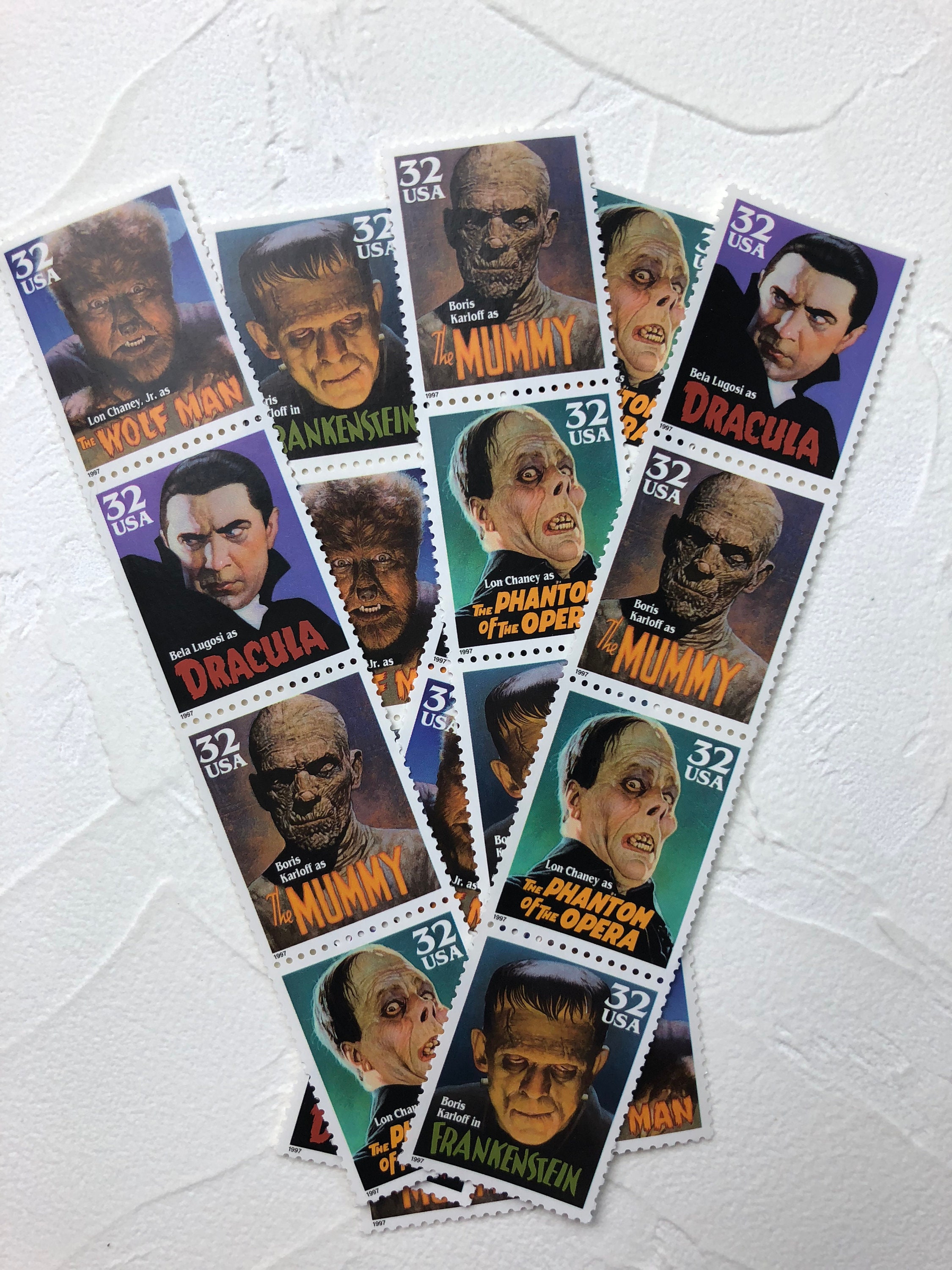 Classic Monster Stamps 5 Unused Vintage Postage Stamps 32 - Etsy