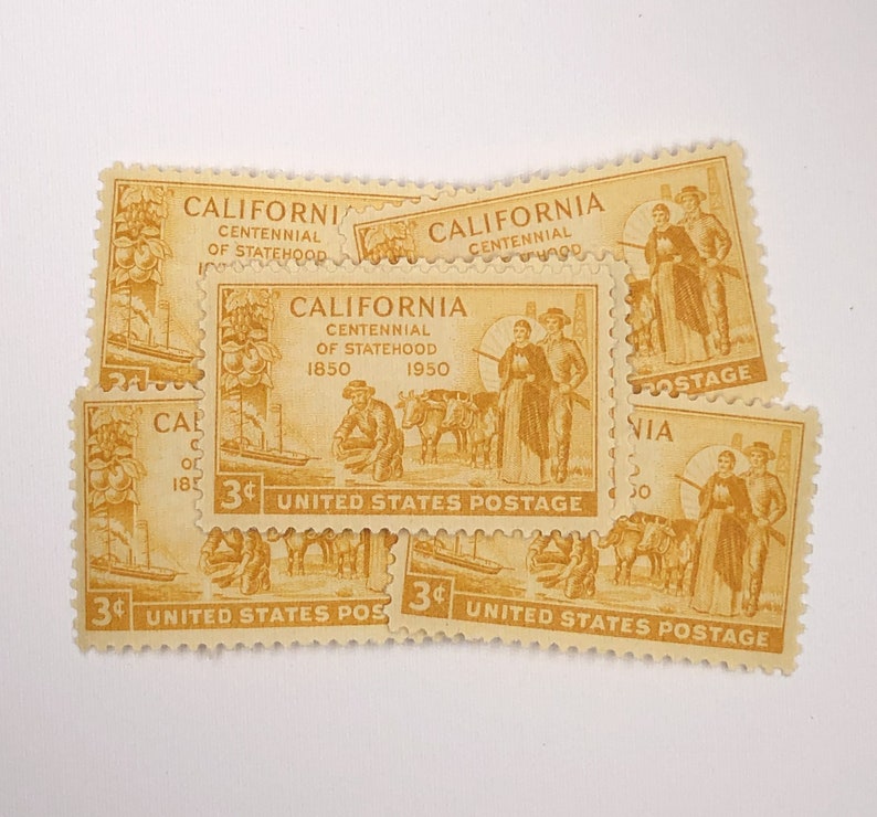 California Statehood Stamps 10 Unused Vintage Postage Stamps - Etsy
