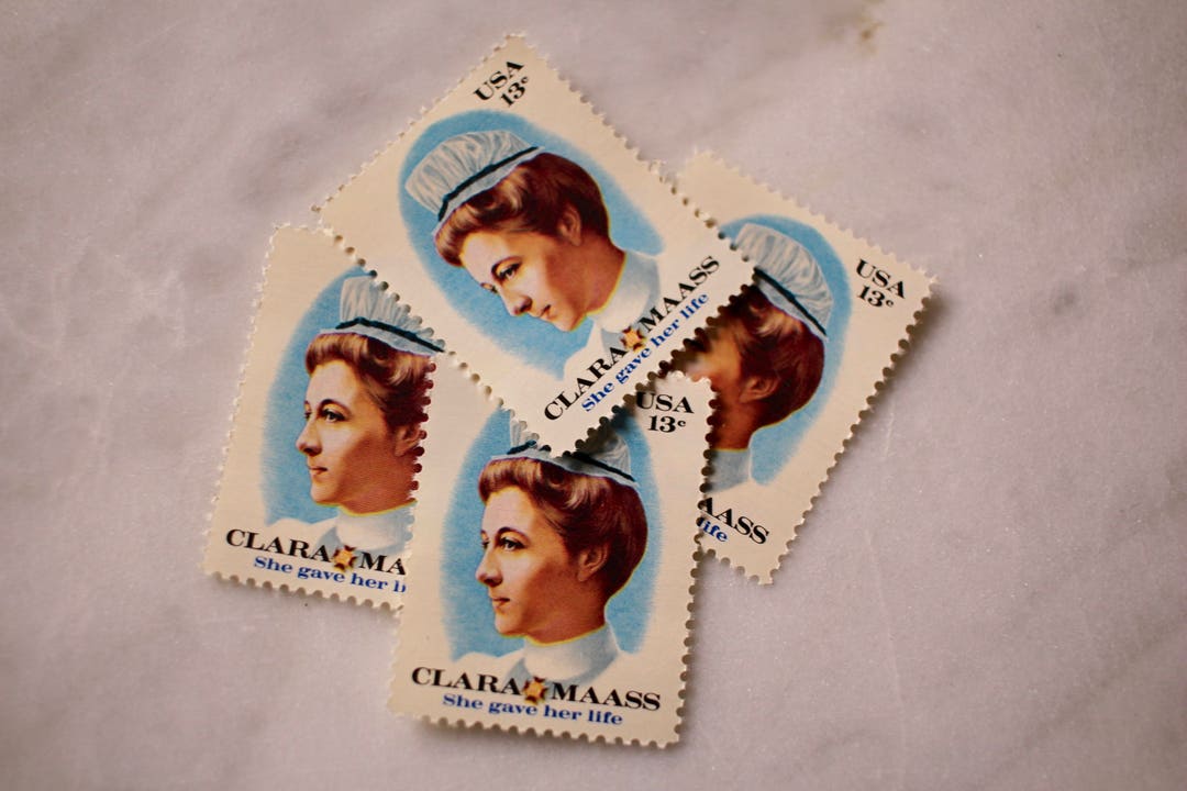 Clara Maass Postage Stamps 10 Unused Vintage Postage Stamps 13 Cents ...