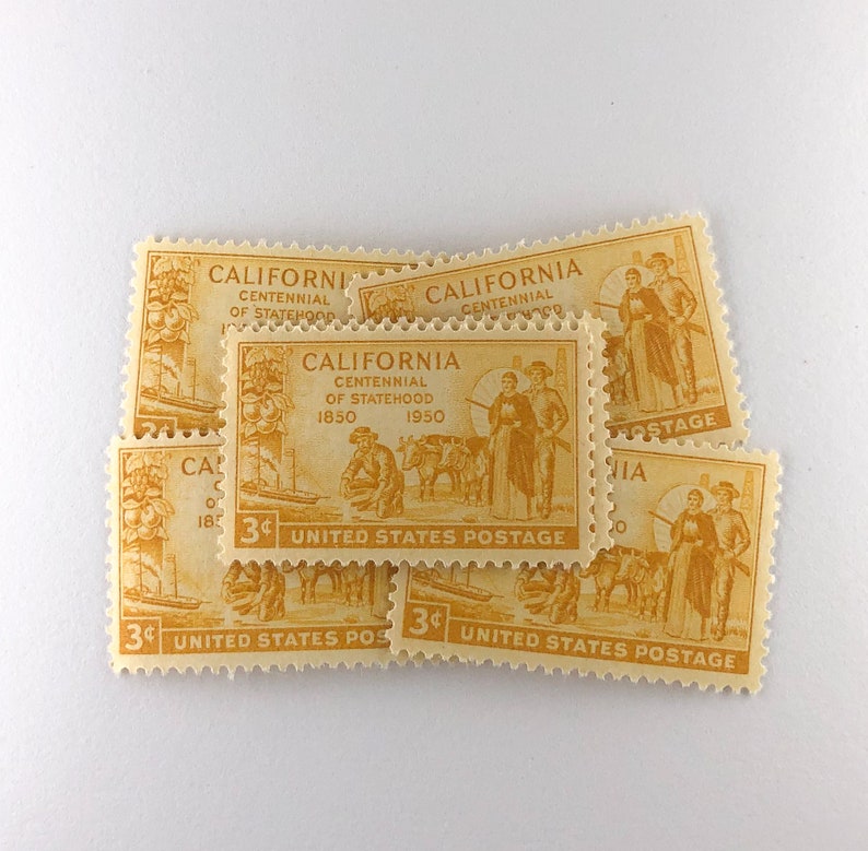 California Statehood Stamps 10 Unused Vintage Postage | Etsy