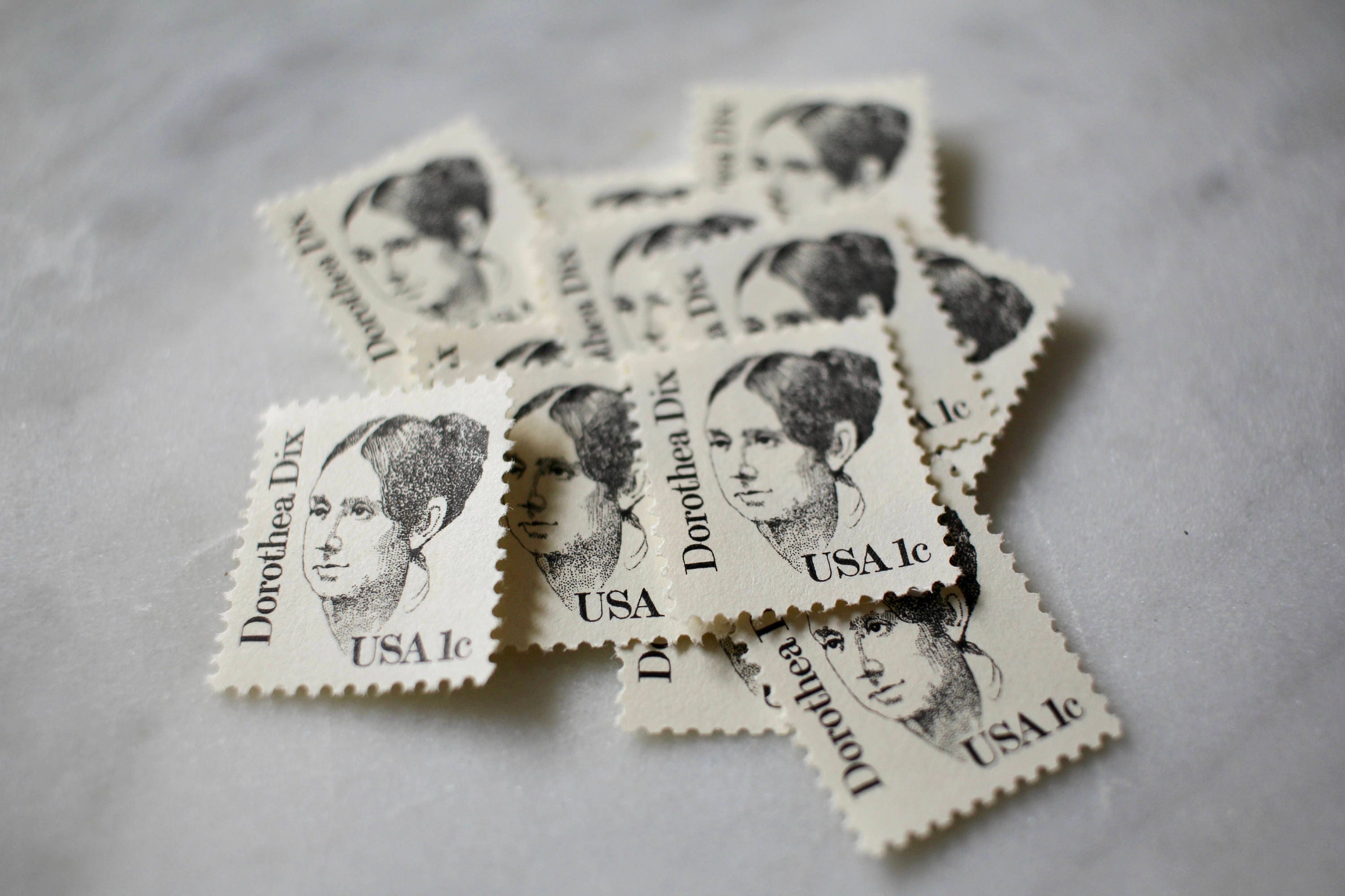 Dorothea Dix Postage Stamps | 10 Unused Vintage Postage Stamps | 1 Cent ...