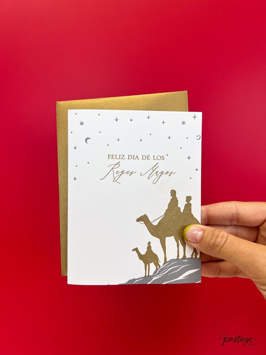 Feliz Die De Los Reyes Magos | Letterpressed Spanish Christmas Greeting ...