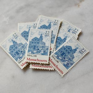 Massachusetts Postage Stamps 10 Unused Vintage Postage - Etsy