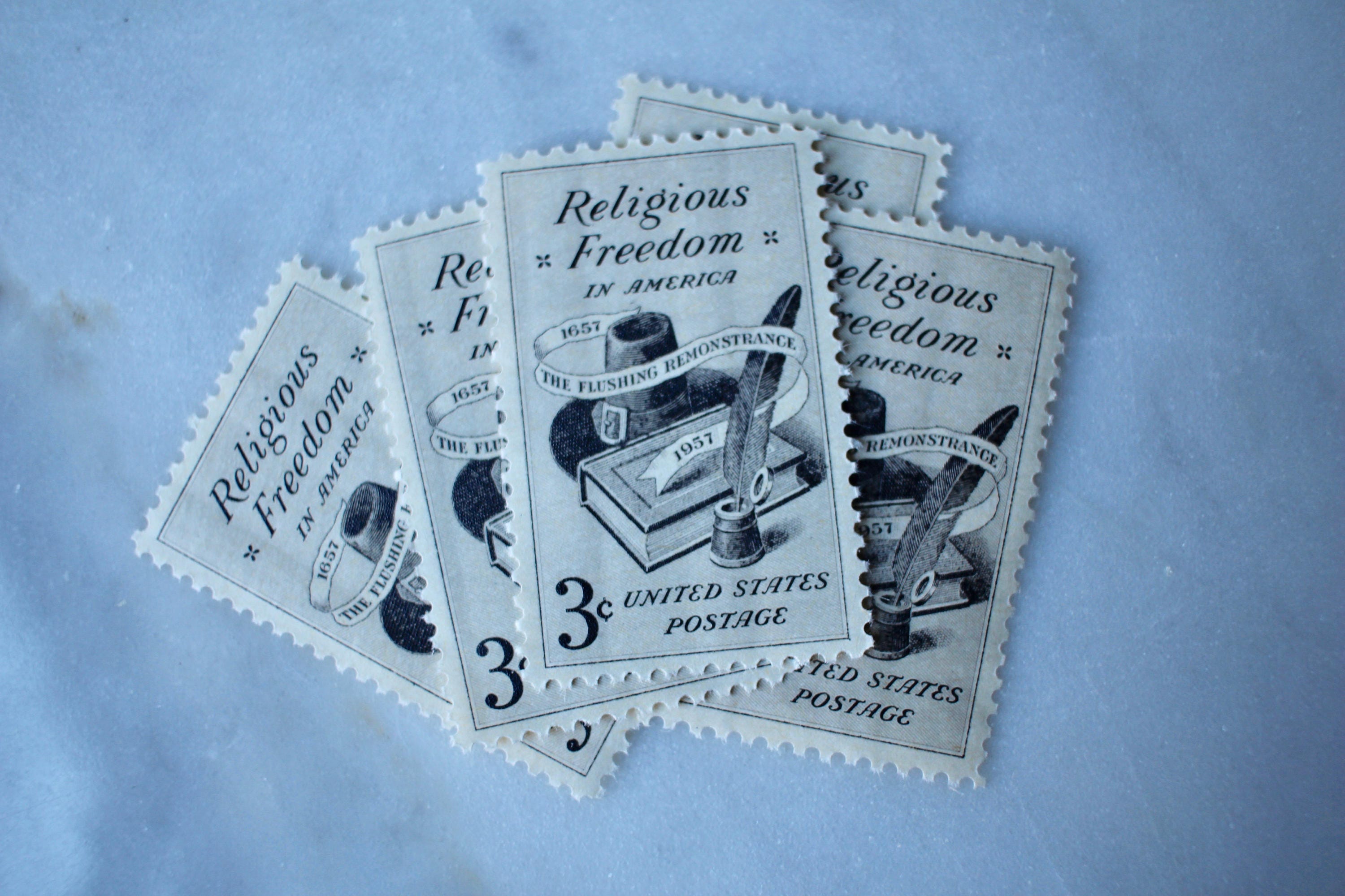 Religious Freedom Stamps 10 Unused Vintage Postage Stamps - Etsy