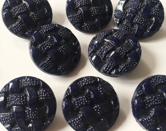 Blue glass buttons | Etsy