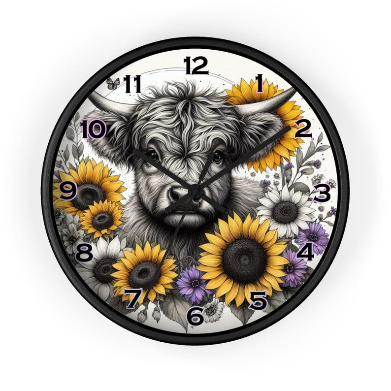 Highland Cow Wall Clock - Etsy