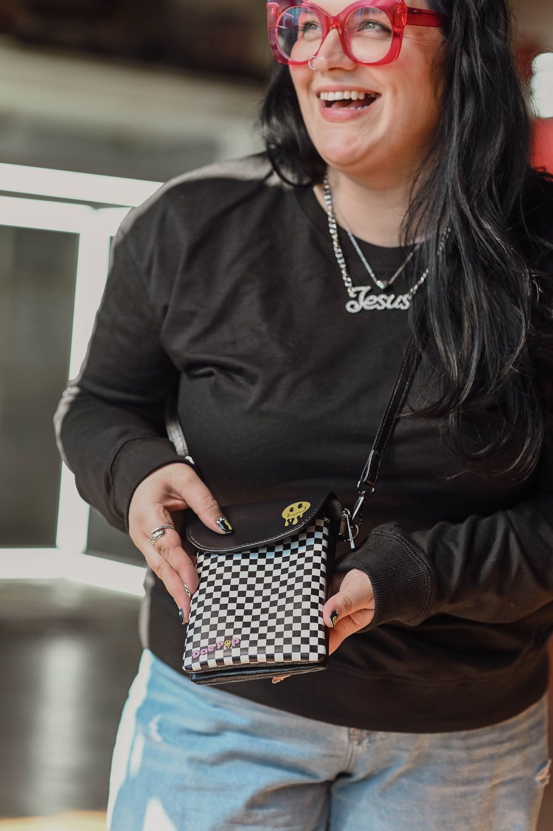 My Man Smiley Purse Small Cell Phone Wallet - Etsy