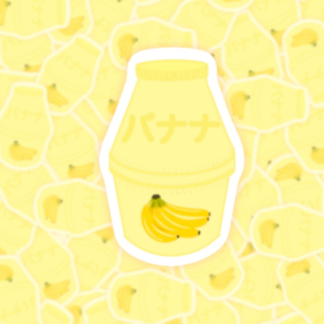 Banana Milk Sticker - Etsy