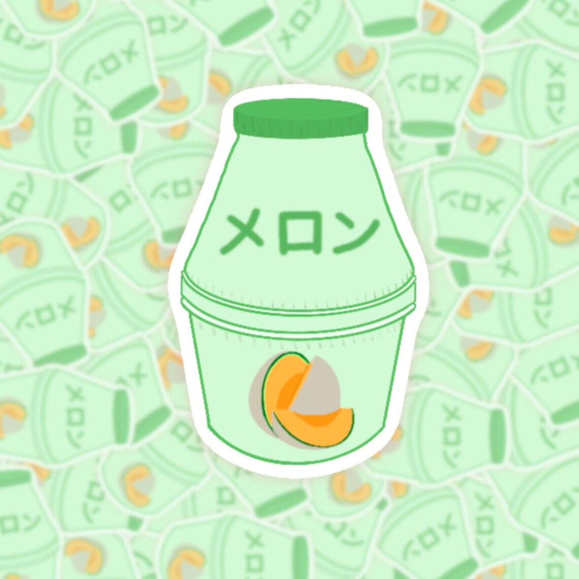 Melon Milk Sticker - Etsy