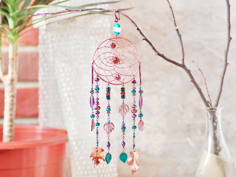 Light Catcher Violet_dreamcatcher_electroforming_vintage Beads_faceted ...