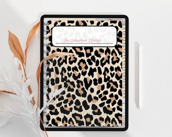 Undated Pink Leopard Print DIGITAL PLANNER portrait Layout the Sparkle ...