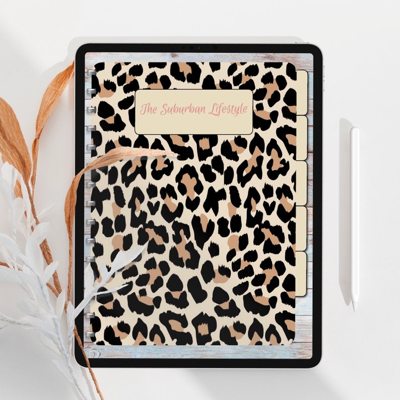 Leopard 5 Tab Digital Notebook - Portrait - Etsy