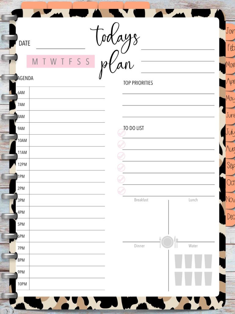 Daily Planning Sheet Duo printable - Etsy