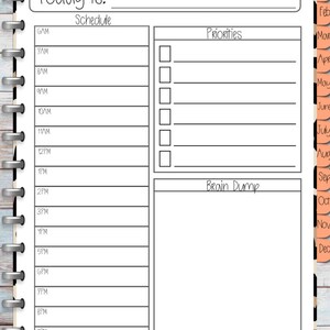 Daily Planning Sheet Duo (printable) - Etsy