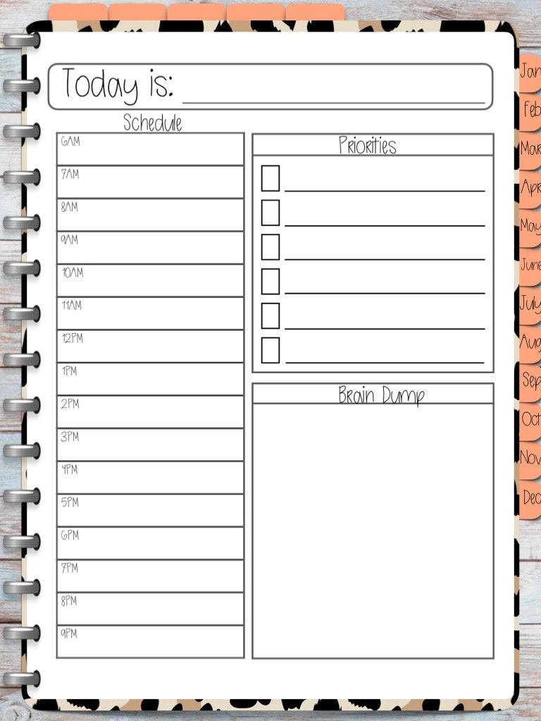 Daily Planning Sheet Duo (printable) - Etsy