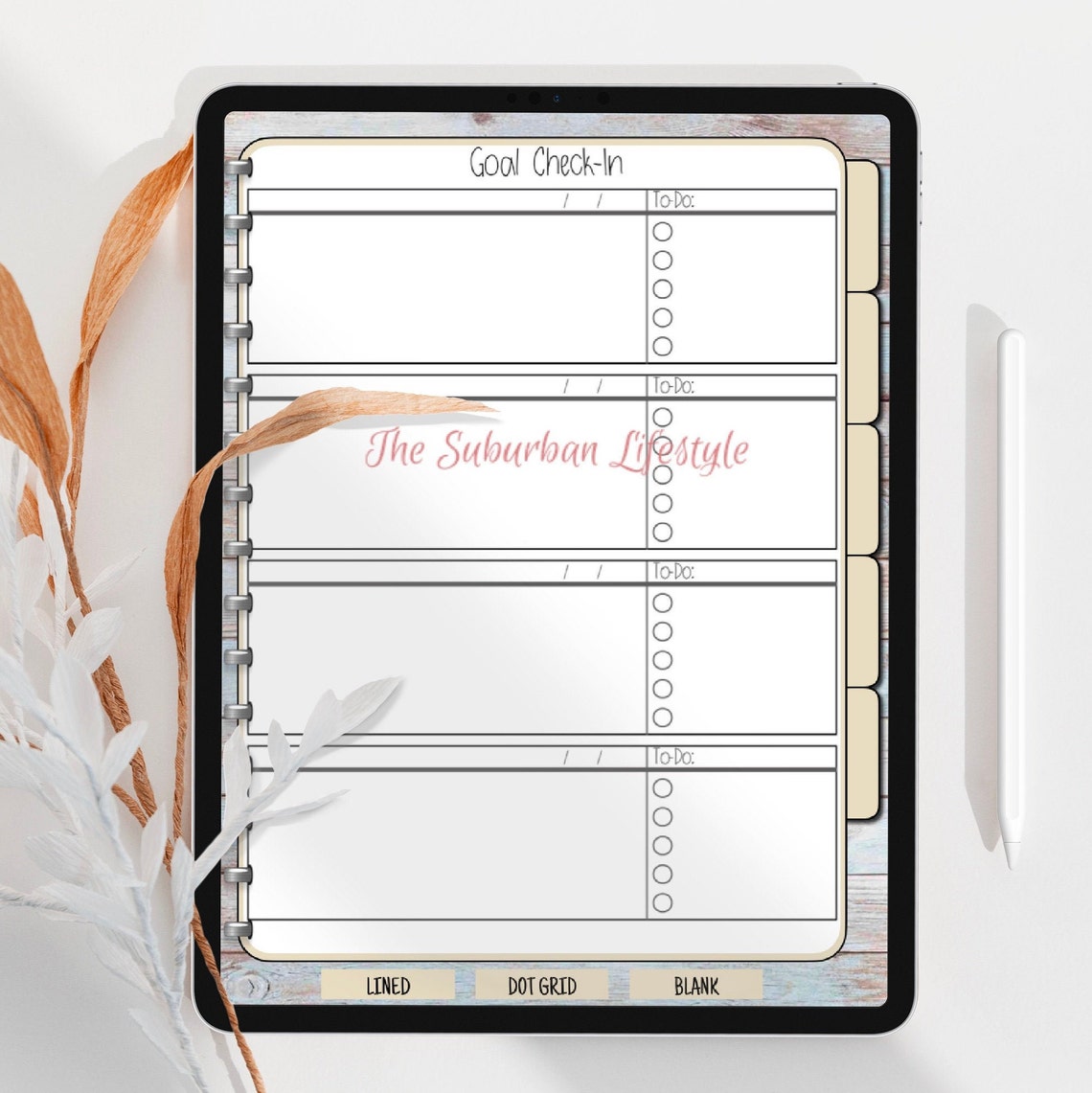 Goal Setting Breakdown and Tracking Digital Planning Insert (printable ...