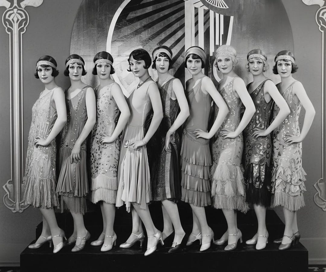 Vintage Flapper Girls Photograph, 1920s Fashion Print - Etsy