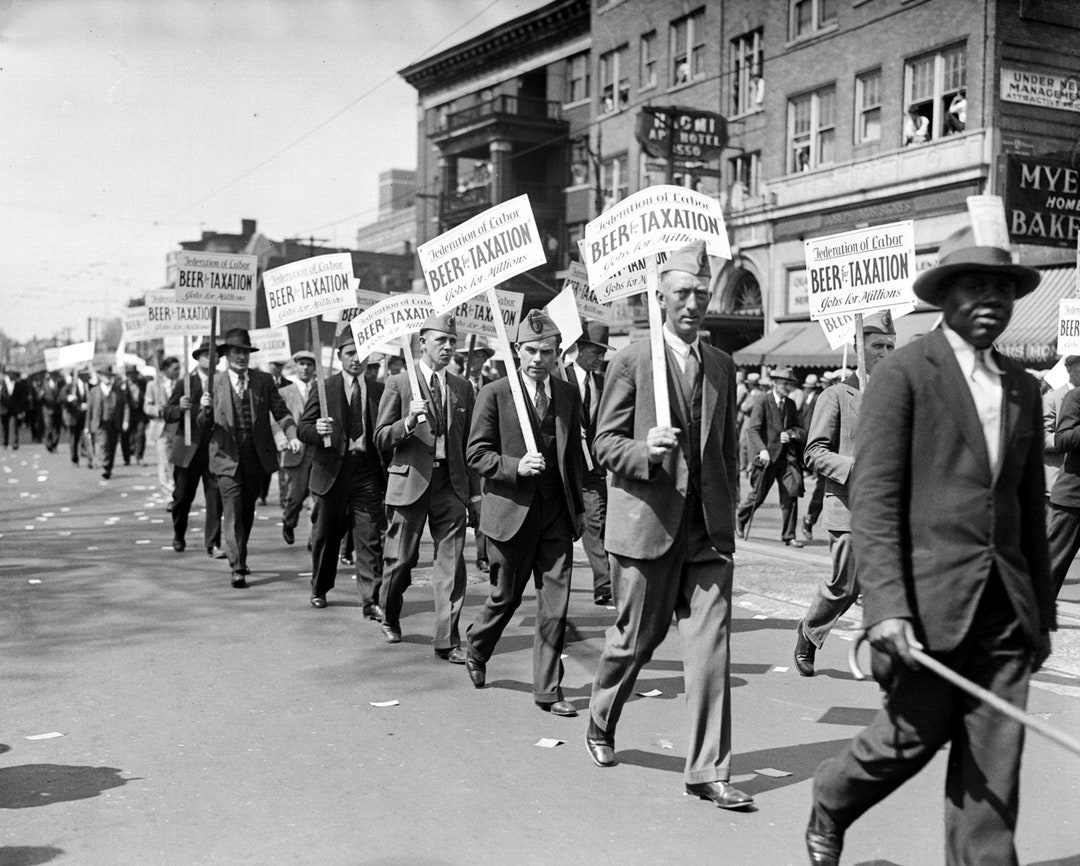 1930s Prohibition Protest Photo: "beer for Taxation" Vintage Print - Etsy