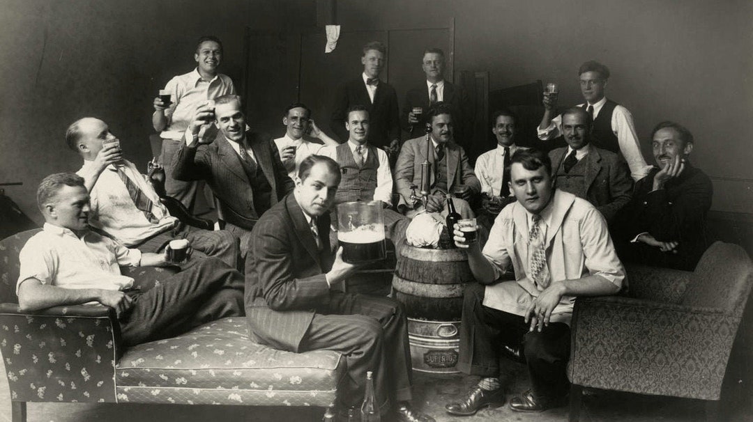 Prohibition Photo, Speakeasy Decor, Bar Cart Decor, Vintage Photo, Bar ...