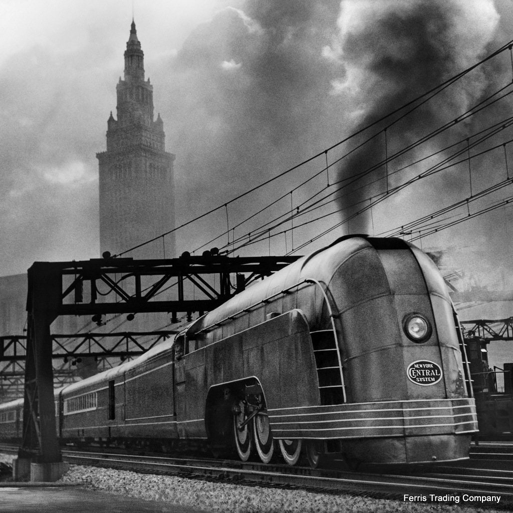 Cleveland Ohio 1930s Mercury Train Photo: Terminal Tower Art Print - Etsy