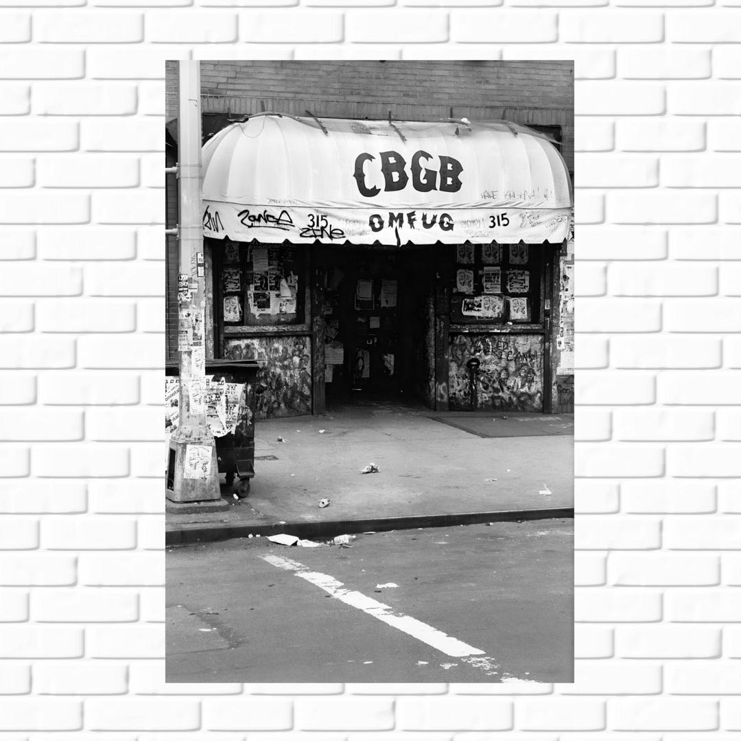 Legendary CBGB Entrance Photo | Vintage Punk Rock Wall Art | Urban ...