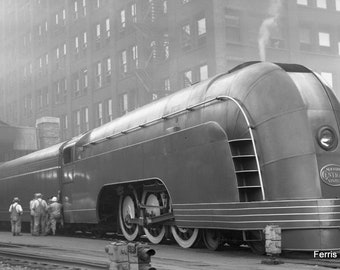 Chicago Train Station, 1920. Vintage Photo Reproduction Print. Black ...