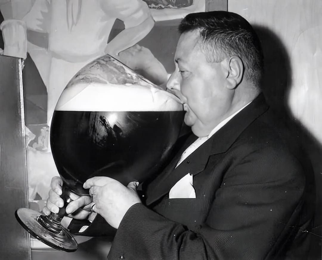 Giant Beer Glass Photo - Vintage Beer Art - Man Cave Decor - Bar Cart ...