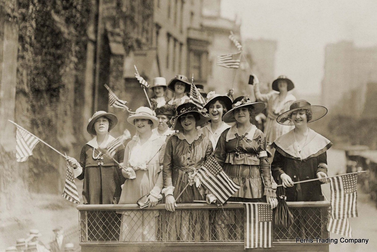 Women's Suffrage Photo American Flags Photograph Print Vintage - Etsy
