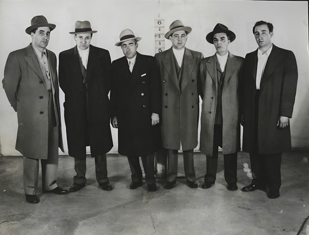 Vintage 1920s Detroit Purple Gang Mugshot Photo - Kosher Nostra Mafia ...