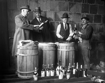 Bootleg Whiskey Warehouse, 1920. Vintage Photo Reproduction Print ...