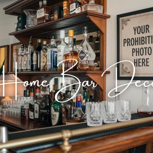 Prohibition Photo, Speakeasy Decor, Bar Cart Decor, Vintage Photo, Bar ...