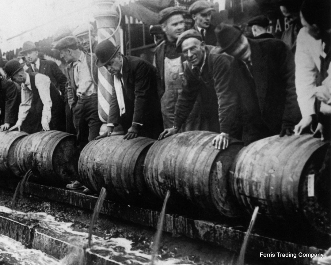 Prohibition Raid Liquor Bust 18th Amendment Repeal Bar Tavern Whiskey ...