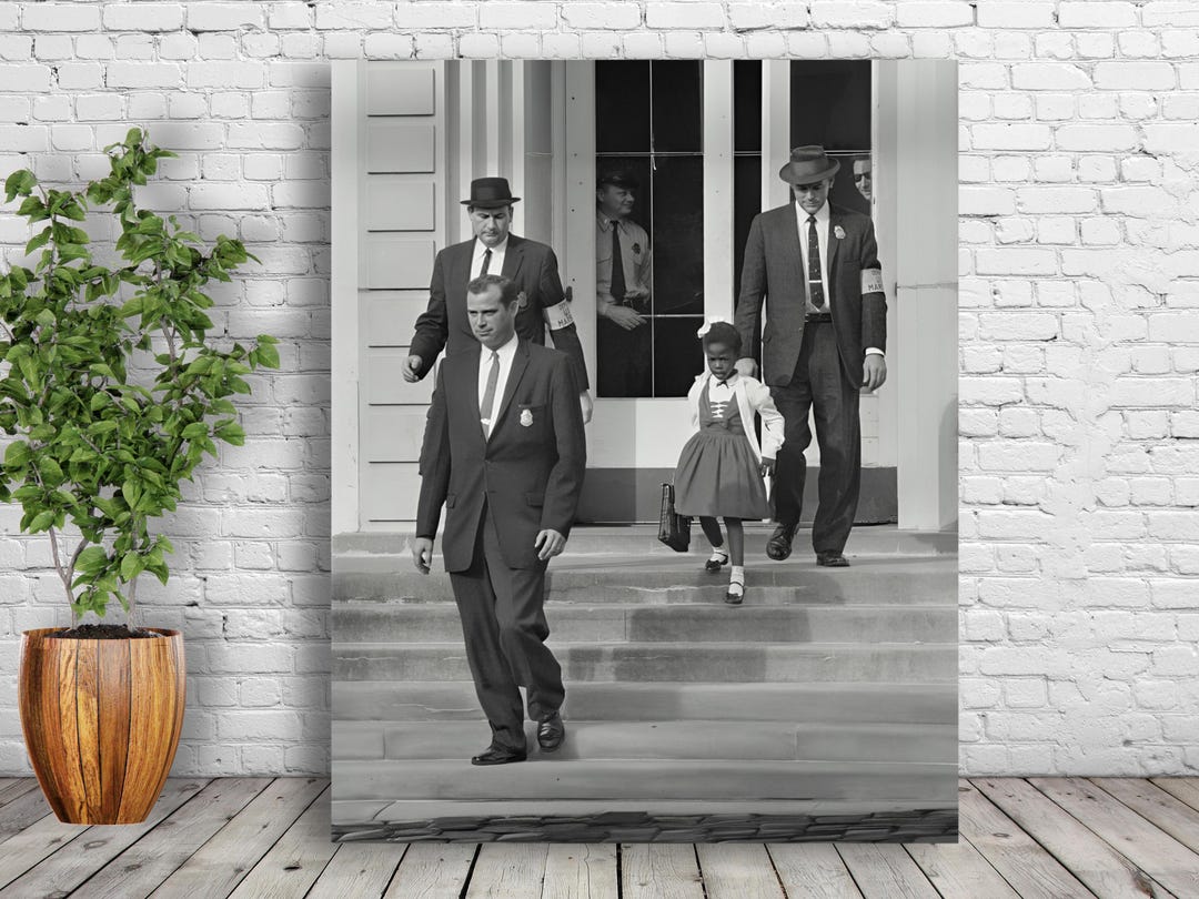 Black American Art Ruby Bridges 1960 Civil Rights History African ...