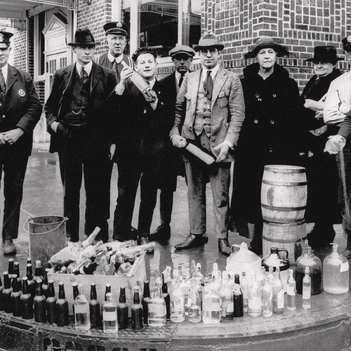 Prohibition Photo Speakeasy Decor Bar Cart Decor Vintage - Etsy