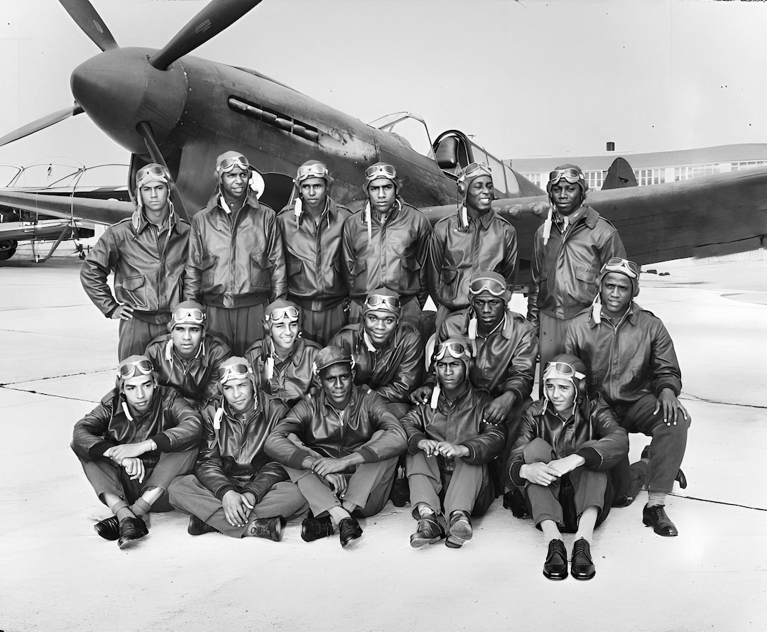 Black History Tuskegee Airmen 1942 African American Wall Art Decor ...
