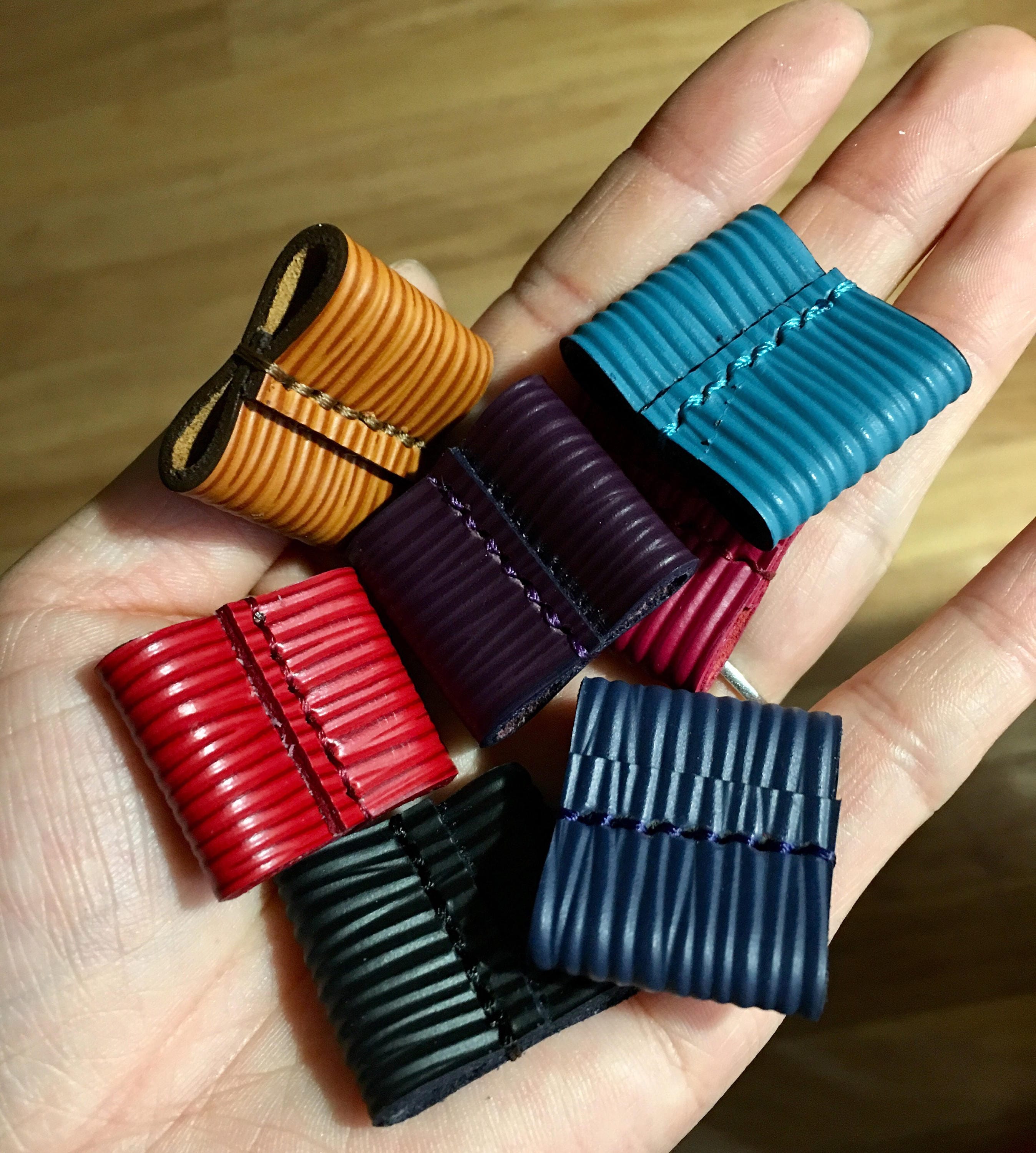 Mcraft Handmade EPI Leather String Slide String Keeper for | Etsy