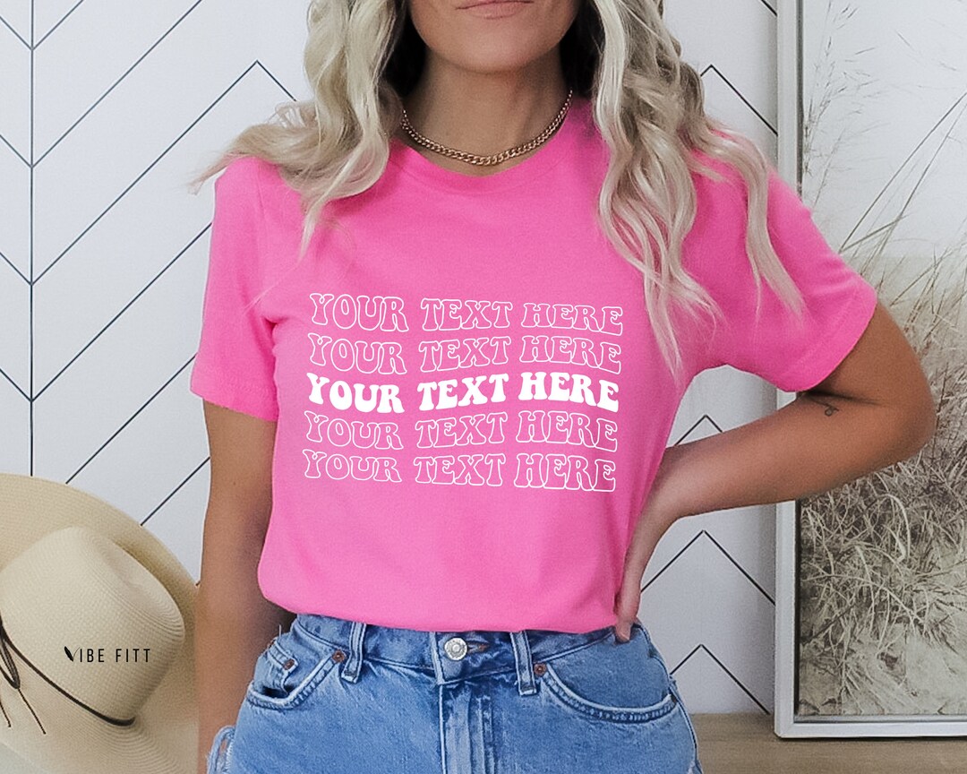 Retro CUSTOM TEXT Shirt Personalized With Your Small Business Name ...