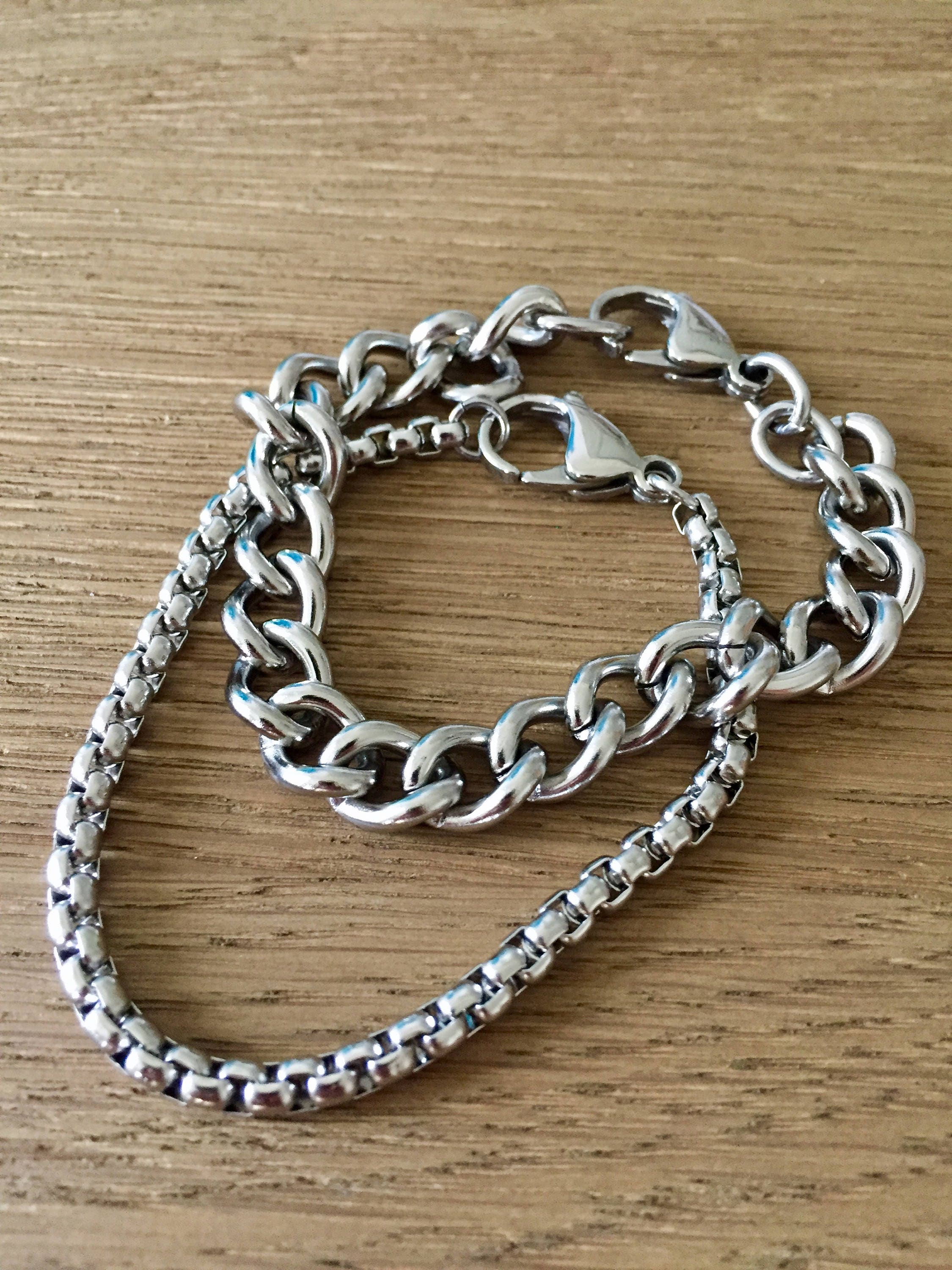 Stainless Steel Simple Layering Stacking 4mm Rounded Box Chain | Etsy