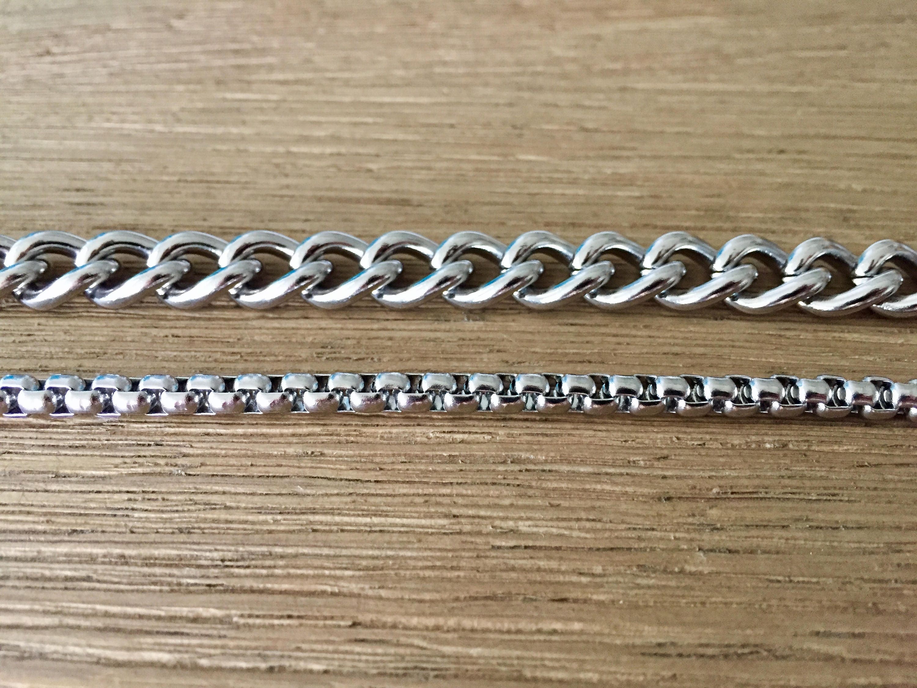 Stainless Steel Simple Layering Stacking 4mm Rounded Box Chain | Etsy