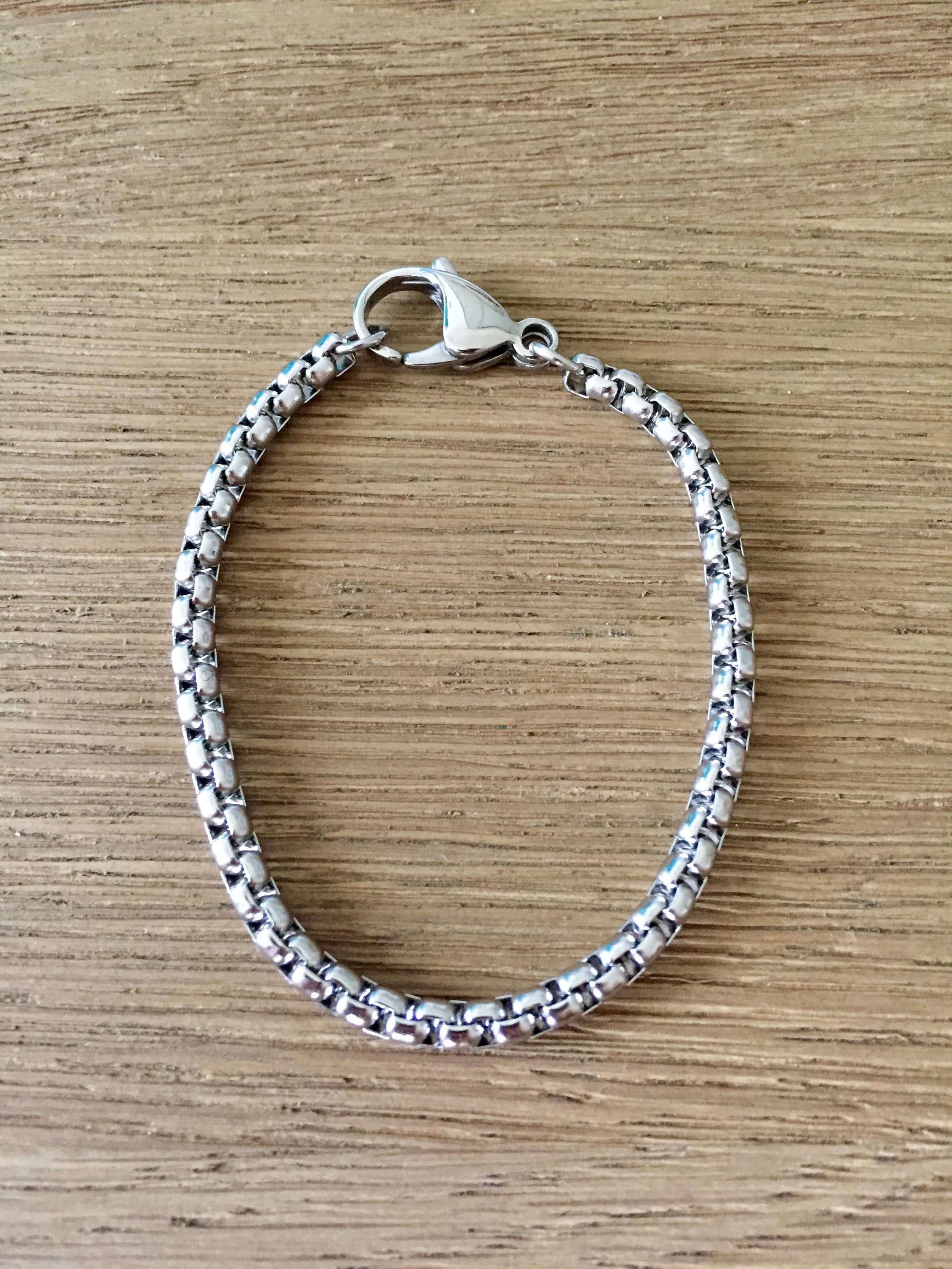 Stainless Steel Simple Layering Stacking 4mm Rounded Box Chain | Etsy